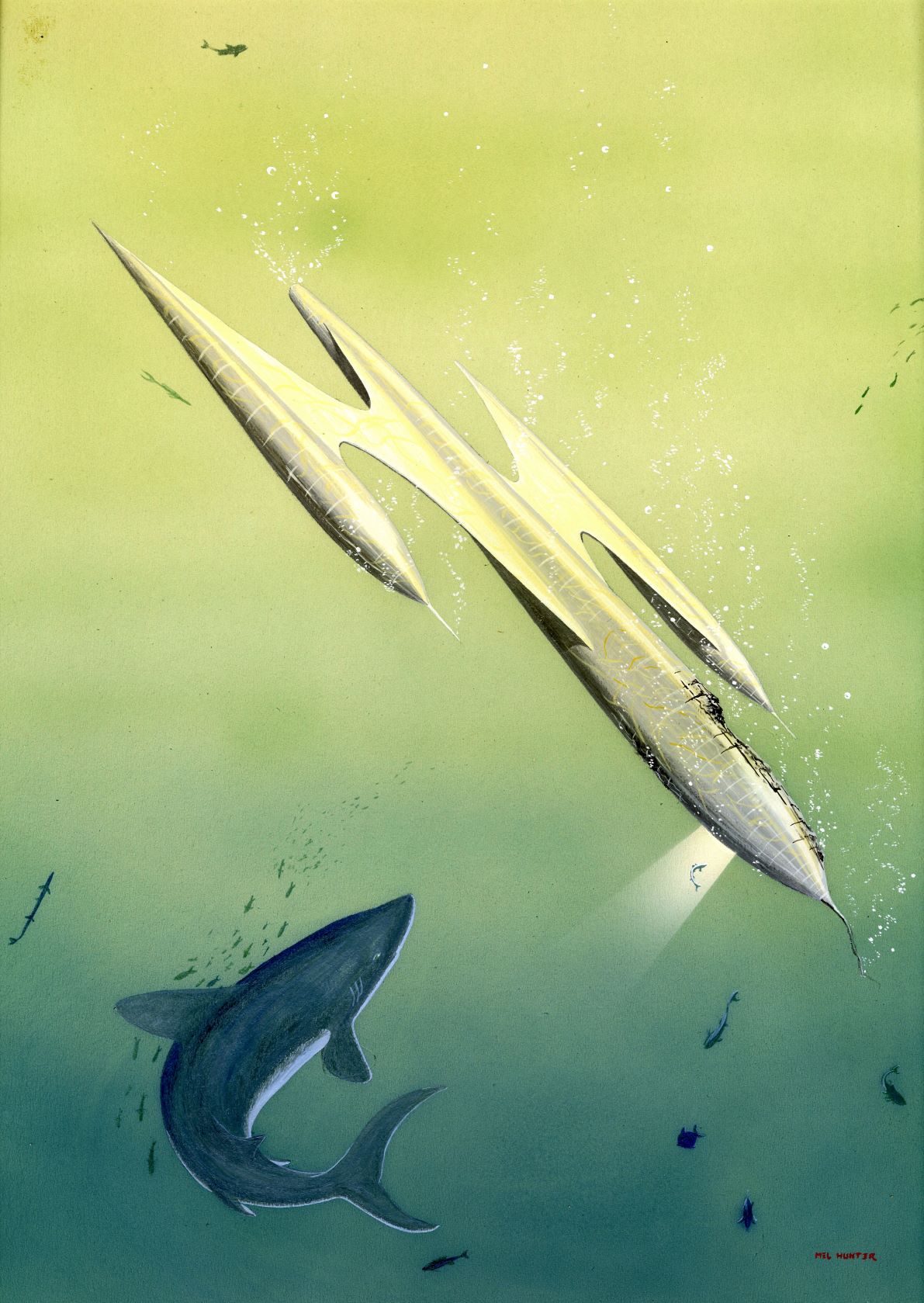 Mel Hunter’s Unpublished Cover Painting for Hal Clement’s “Needle ...